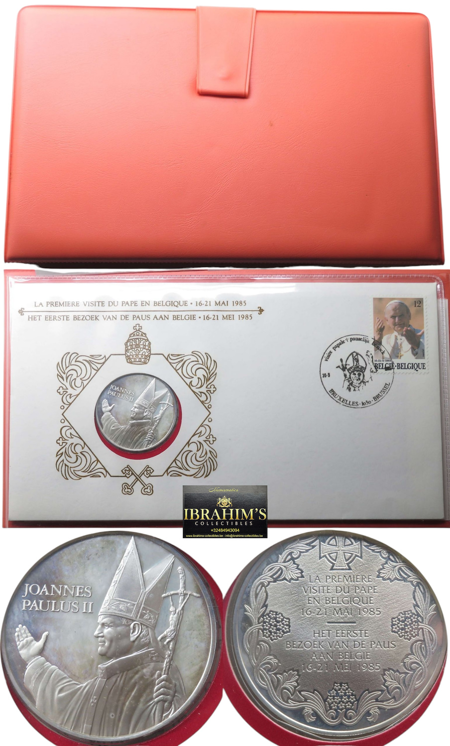 Belgium – silver token Joannes Paulus II First Visit of the Pope in ...